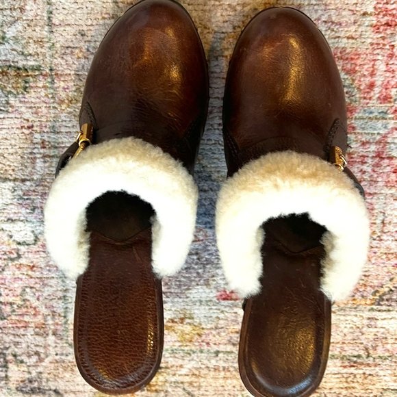 Michael Kors | Shoes | Michael Kors Size 85m Brown Leather Faux Fur ...